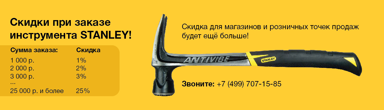 Профессиональный ручной инструмент Stanley купить в Москве, официальный ...